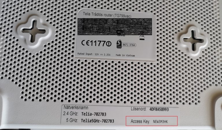 Hur du byter namn och lösenord på wifi, Technicolor TG799 (telia/comhem ...